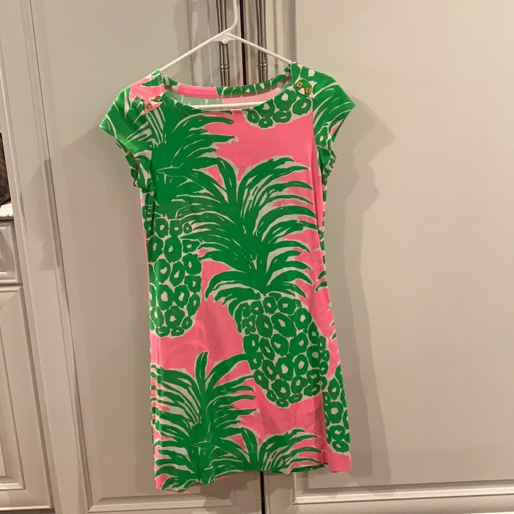 Lilly Pulitzer Loren Pout Flamenco Pineapple Dress - Gem